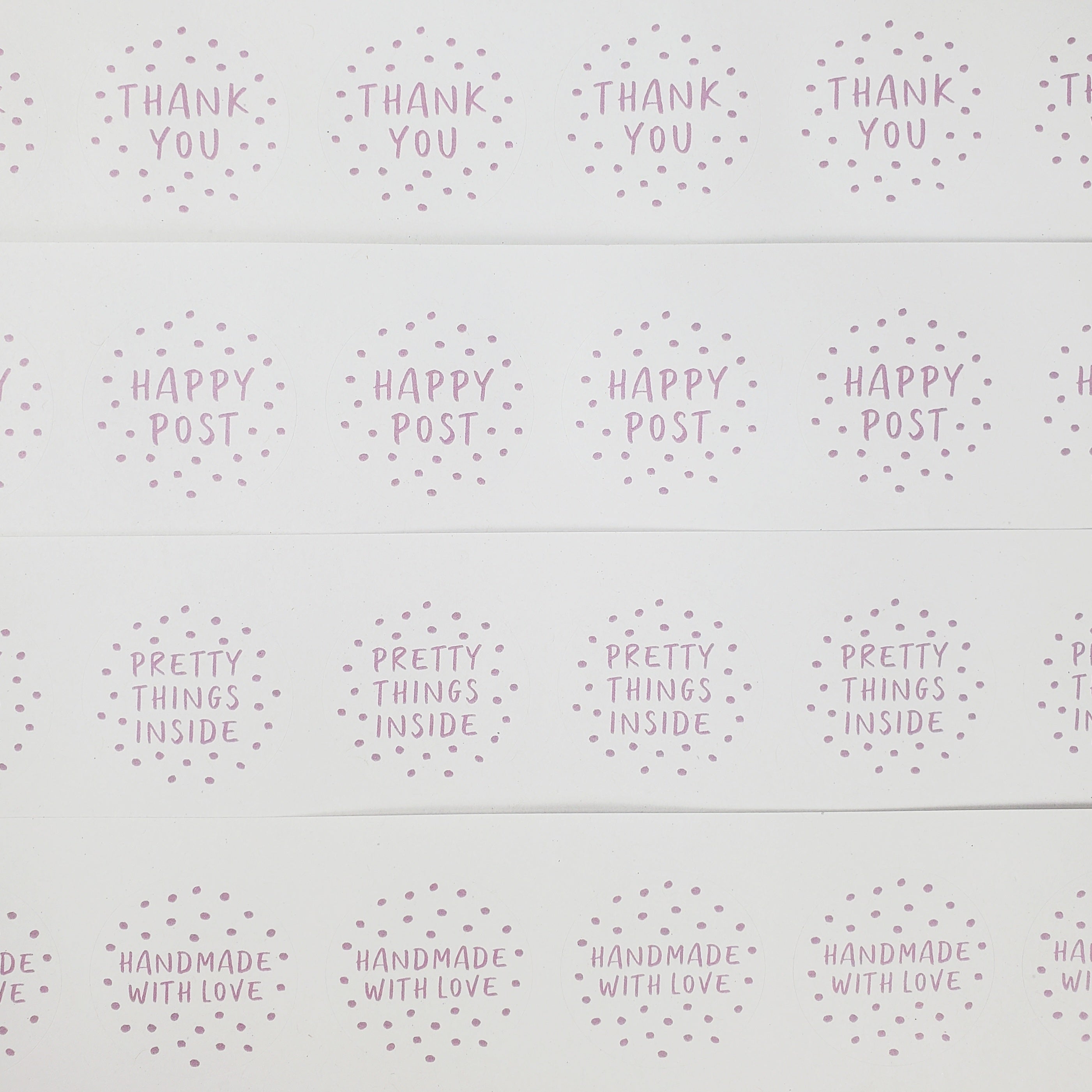 70% OFF - Pink spotty stickers made from 100% recycled paper (pack of