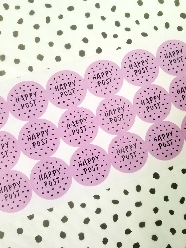 70% OFF - 'Happy Post' spotty stickers (108 stickers) SUPER SECONDS